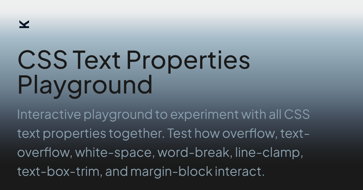 CSS Text Properties Playground • lik.ai